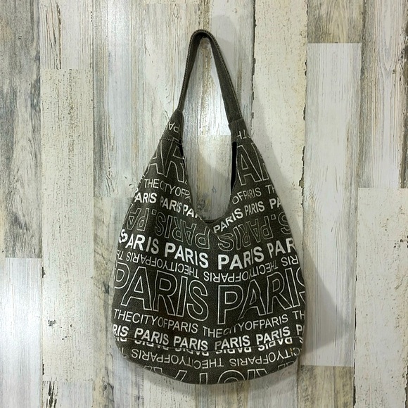 Robin Ruth | Bags | Robin Ruth Paris Gray Fabric Hobo Style Shoulder ...
